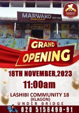 Marwako To Open New Branch At Lashibi, Community 18, Klagon | NewsGhana